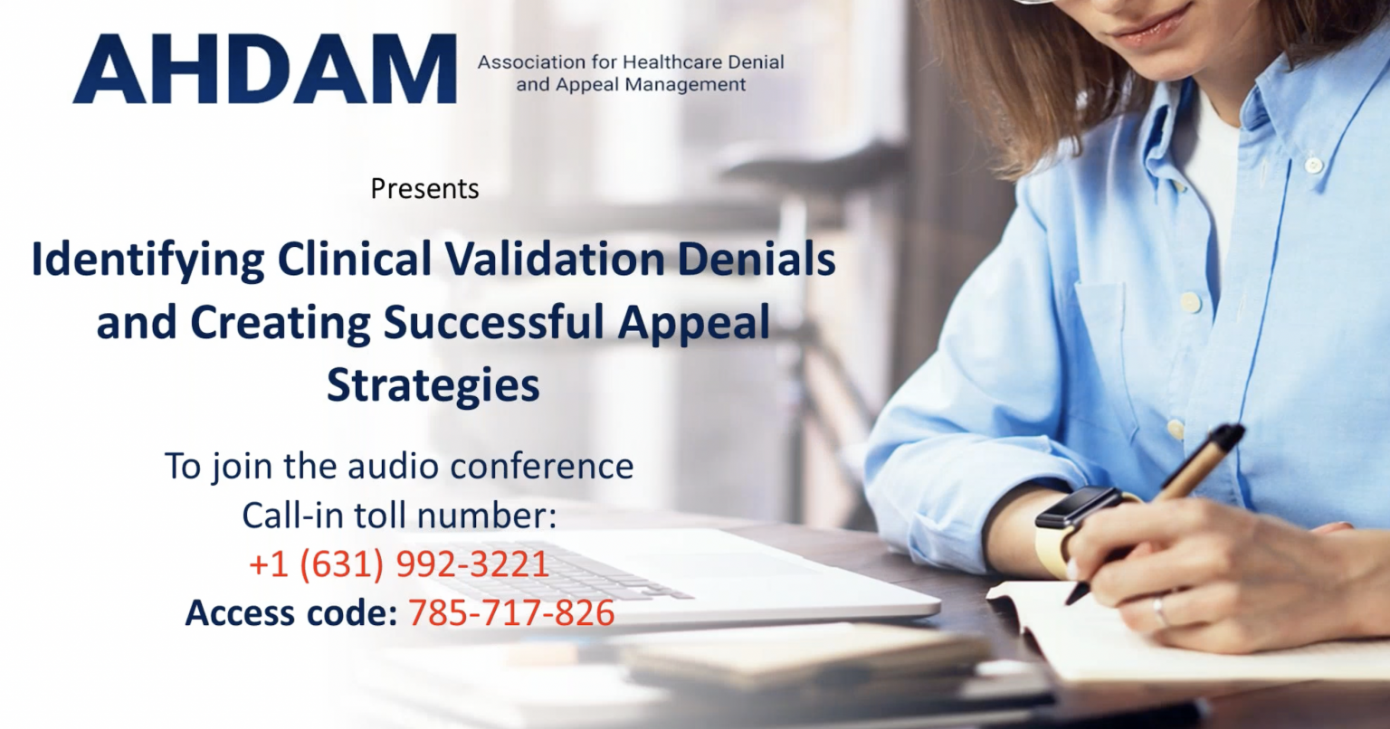 Identifying Clinical Validation Denials and Creating Successful Appeal ...